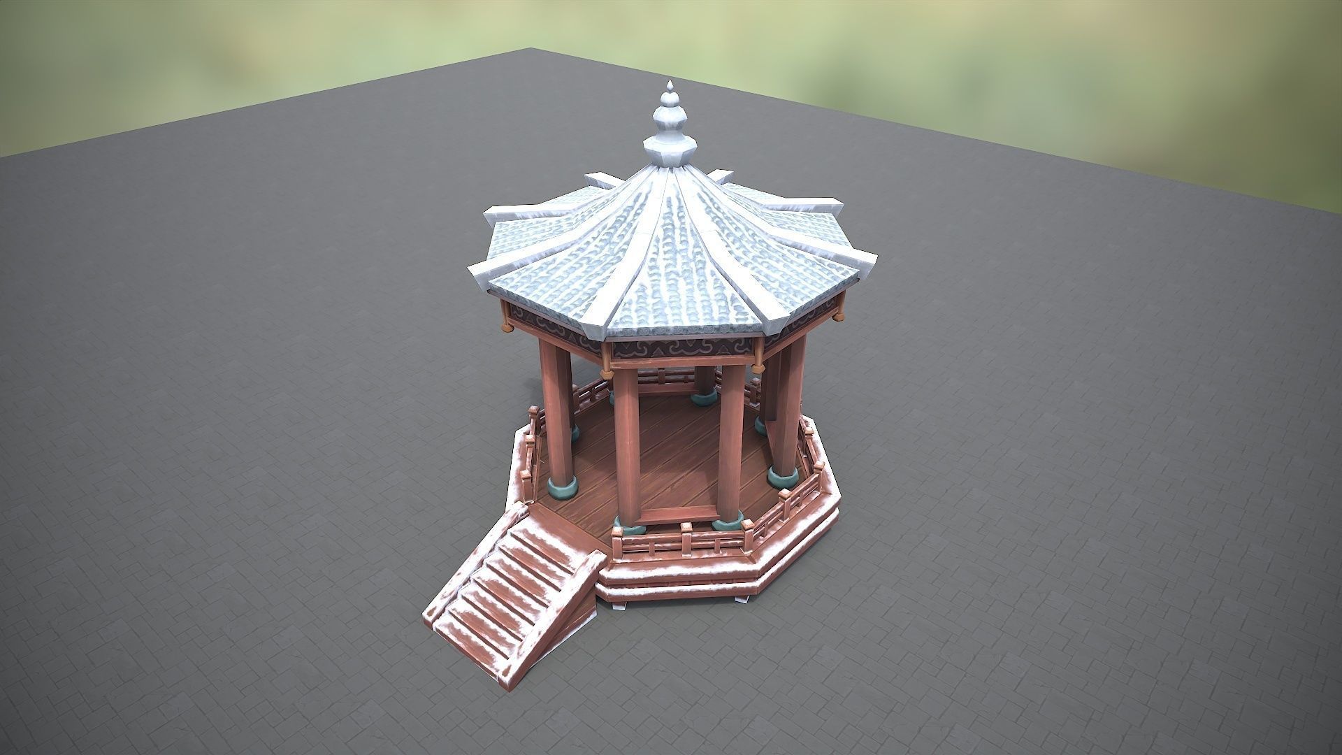 3D model Chinese Gazebo Octagonal Pavilion VR / AR / low-poly | CGTrader