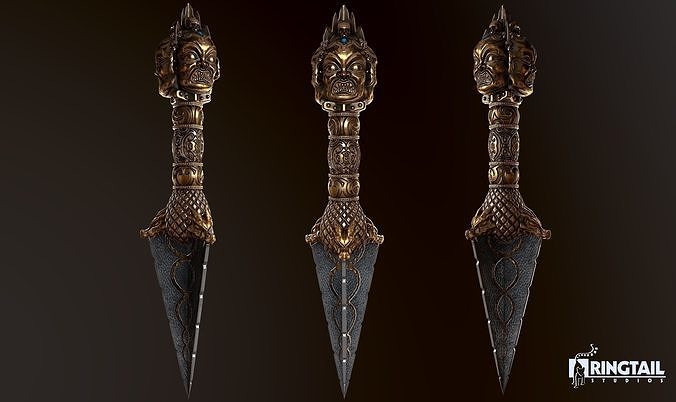 3D model Ceremonial Dagger VR / AR / low-poly | CGTrader
