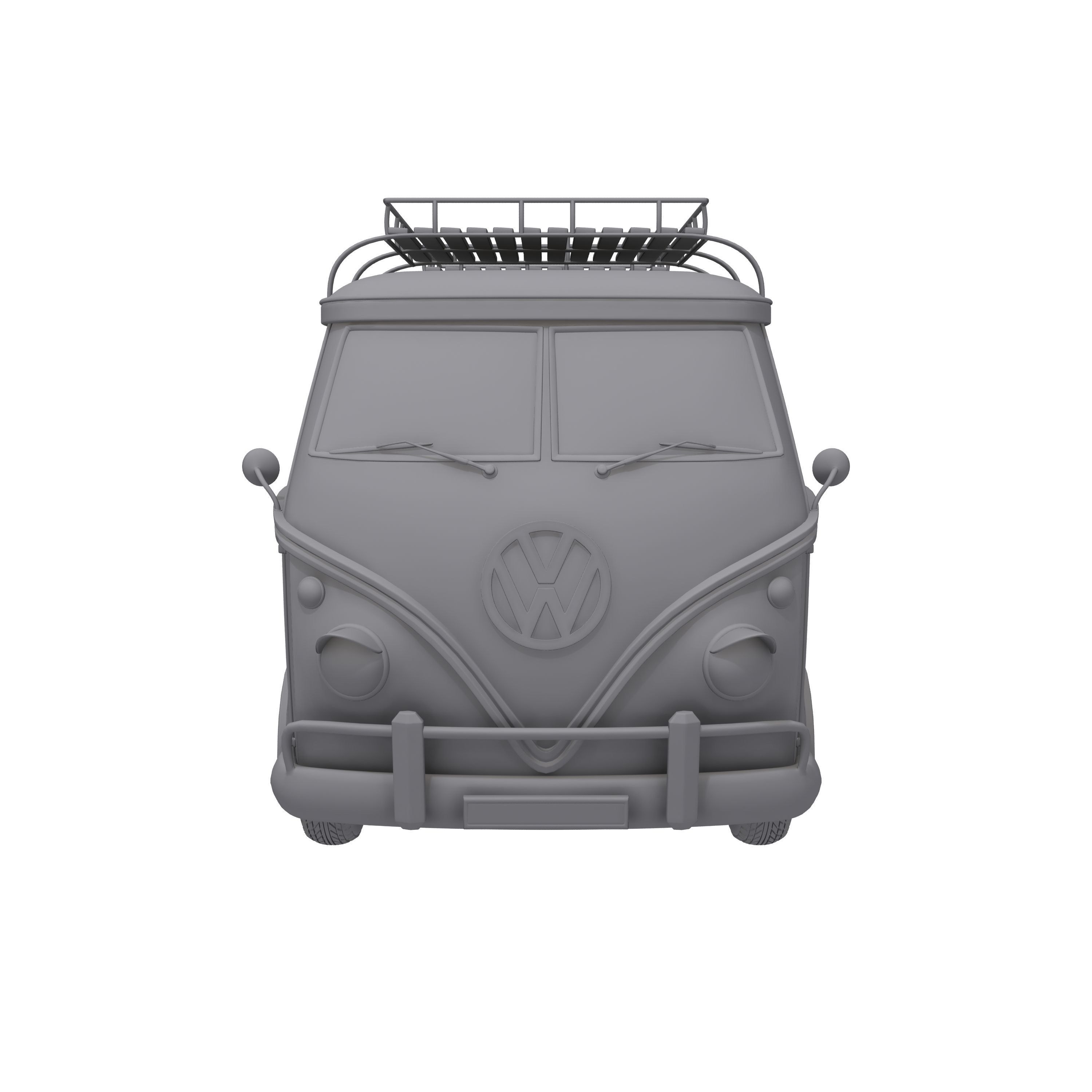 VW Camping Bus Cartoon 3D model | CGTrader