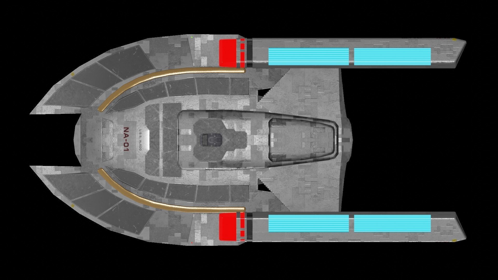 3D model Star Trek Texas-Class Starship VR / AR / low-poly | CGTrader