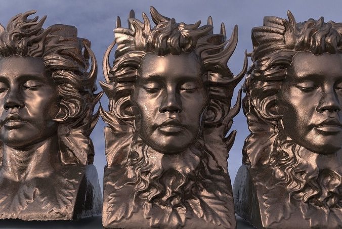 Angel Bust Art Sculpture 3 versions 3D model | CGTrader