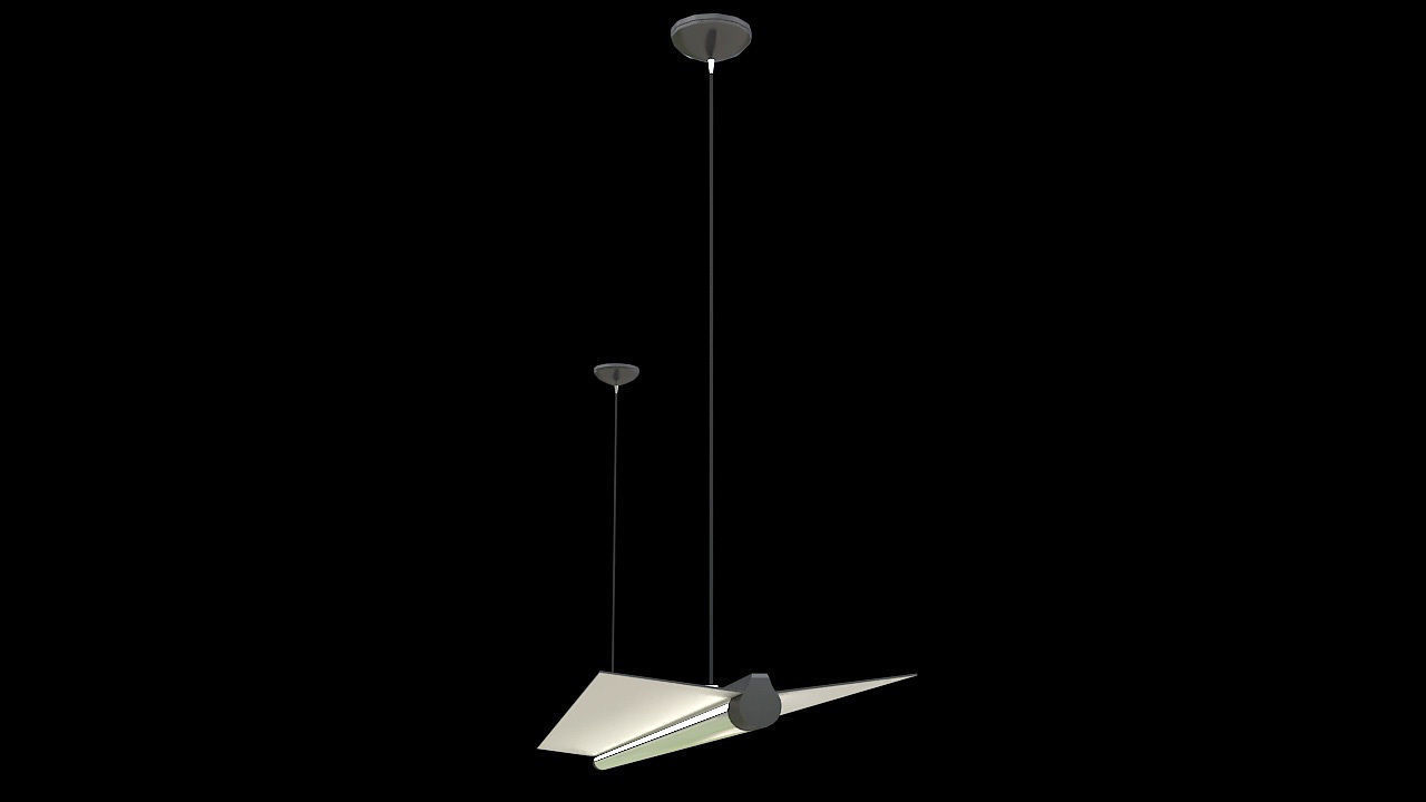 hanging led tube light 3D model | CGTrader