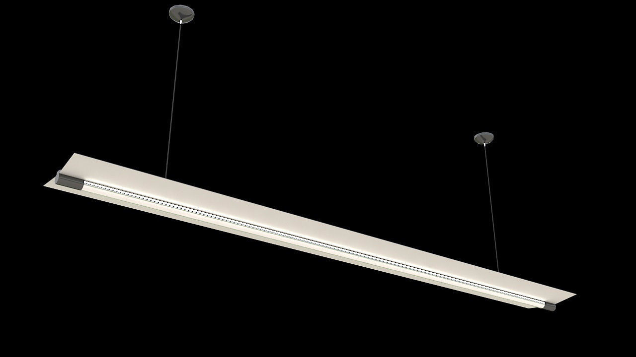 hanging led tube light 3D model | CGTrader