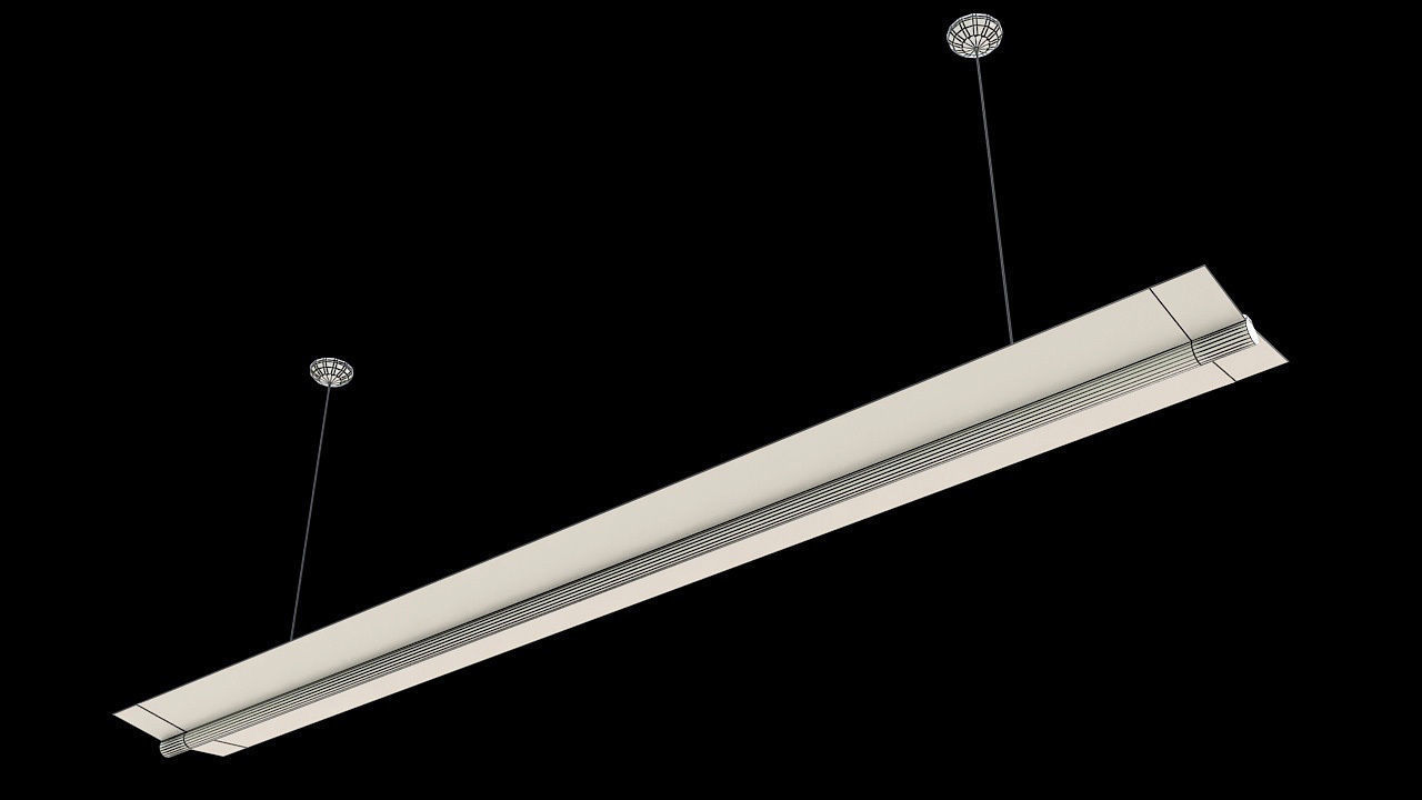 hanging led tube light 3D model | CGTrader