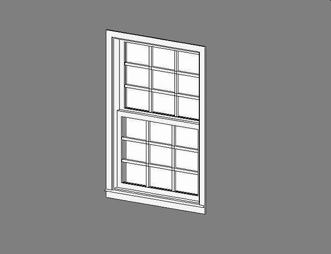 Double-Hung Window Revit 3D model 3D printable | CGTrader