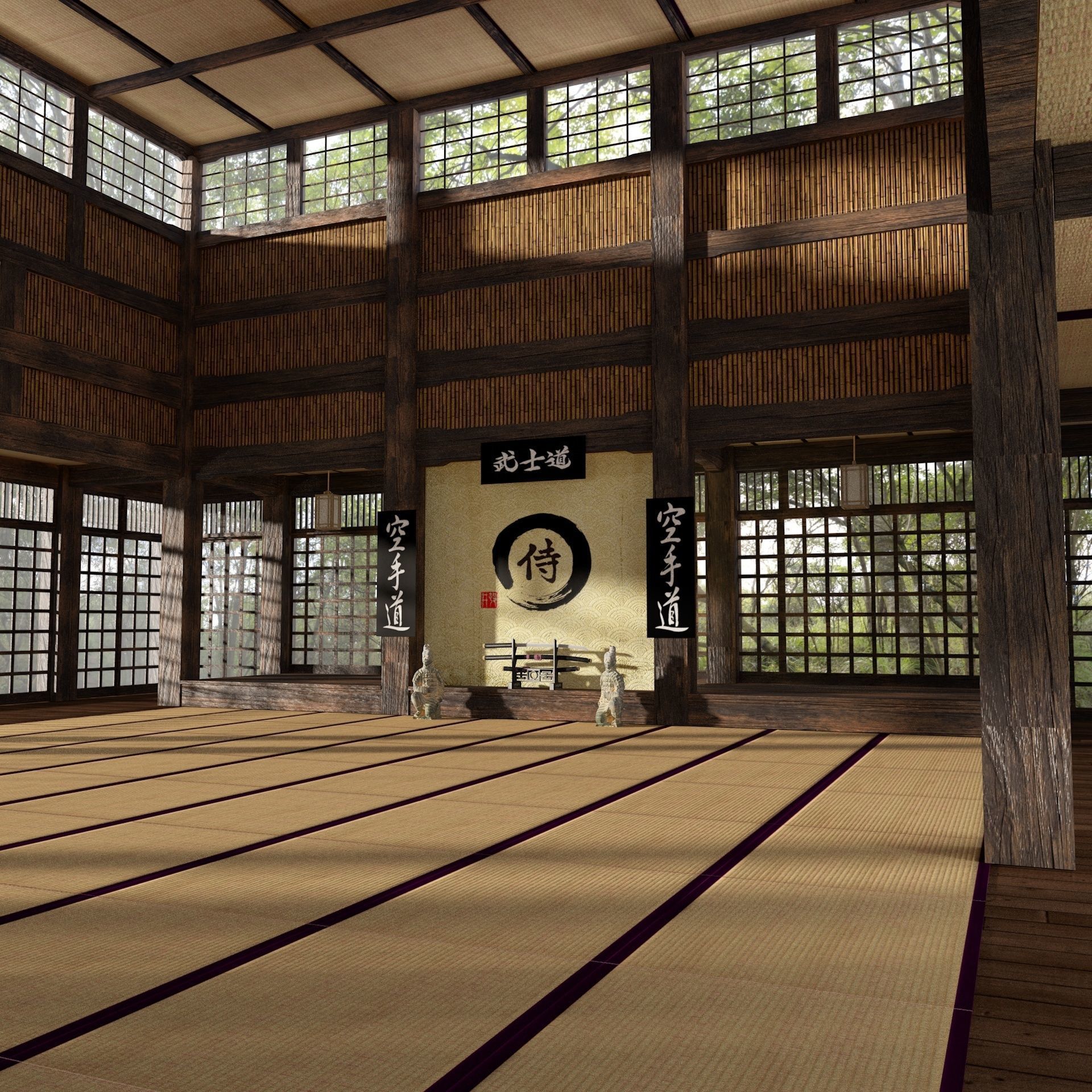 VR Japanese Martial Arts Training Dojo 3D model | CGTrader