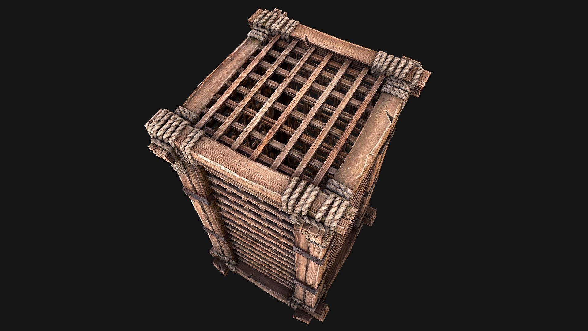 3D model Wooden Prison Cage VR / AR / low-poly | CGTrader