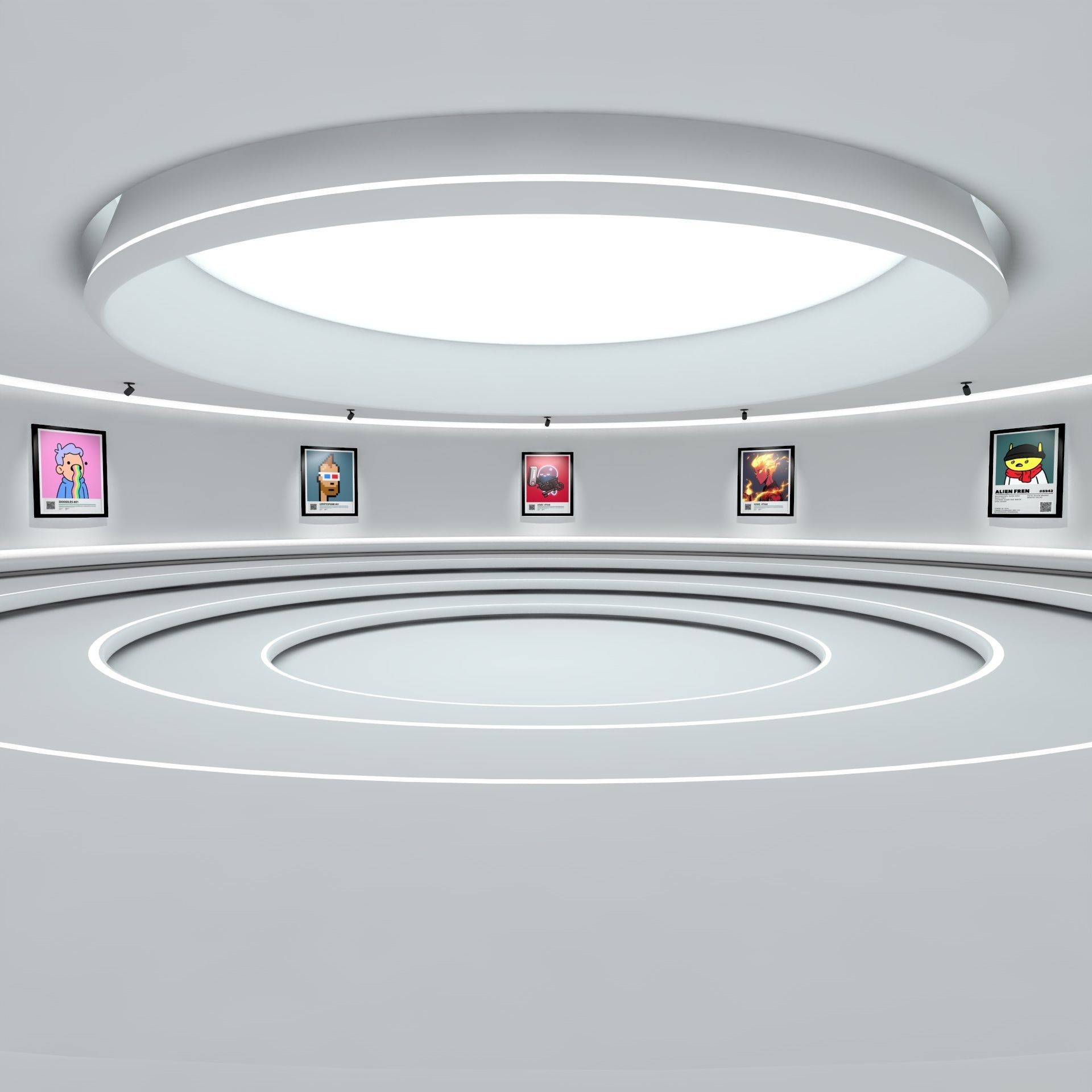 VR Digital Art Exhibition Meta Gallery 3D model | CGTrader