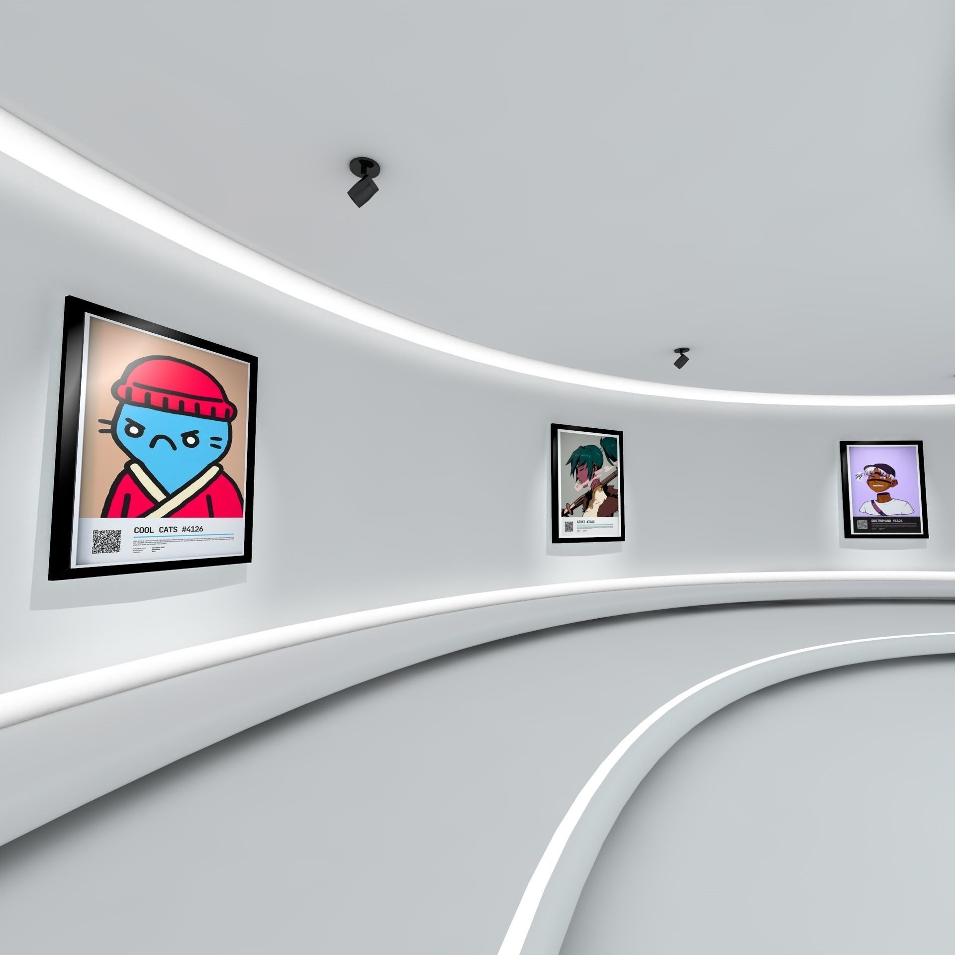 VR Digital Art Exhibition Meta Gallery 3D model | CGTrader