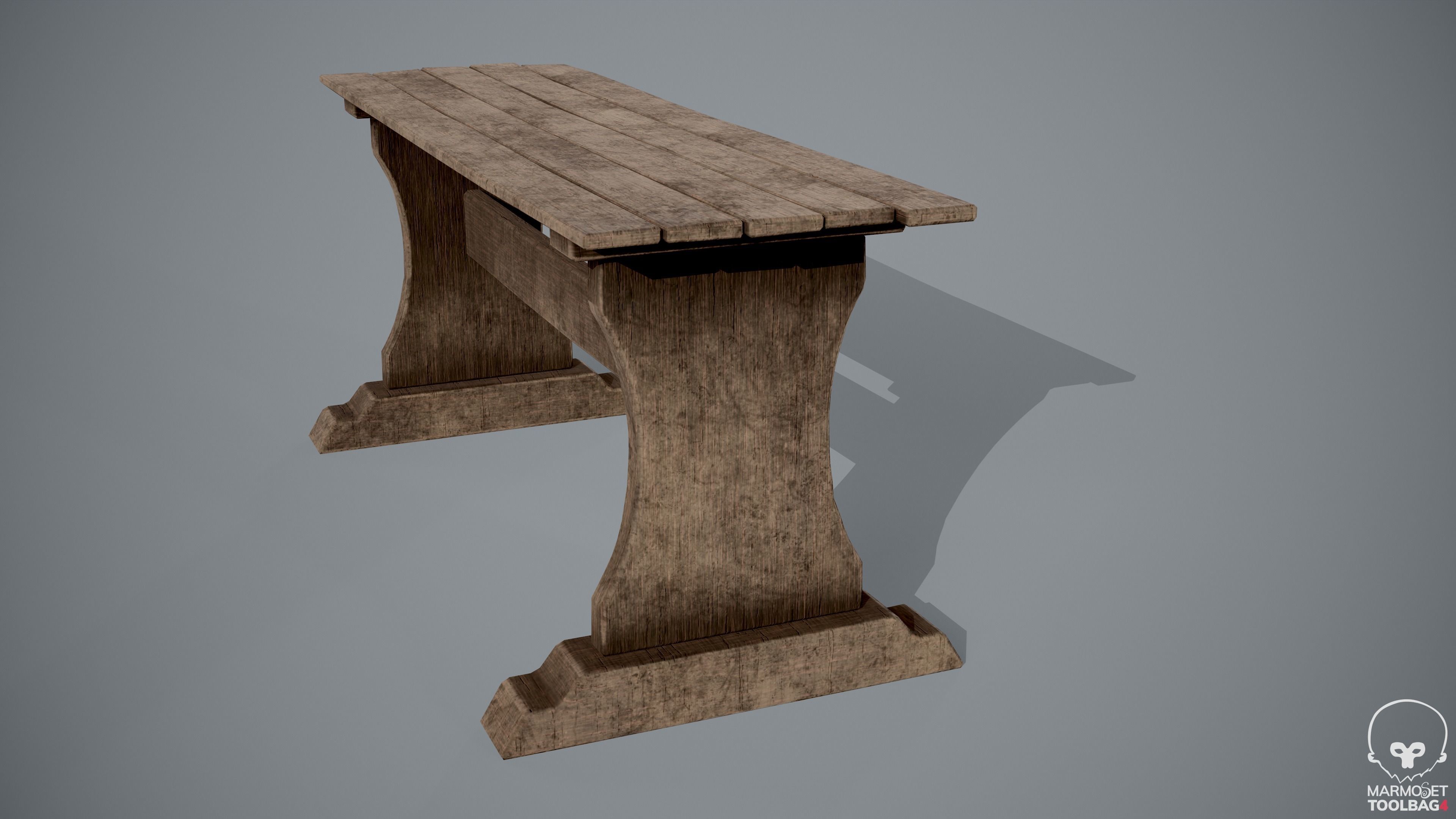 3D model Medieval Table VR / AR / low-poly | CGTrader