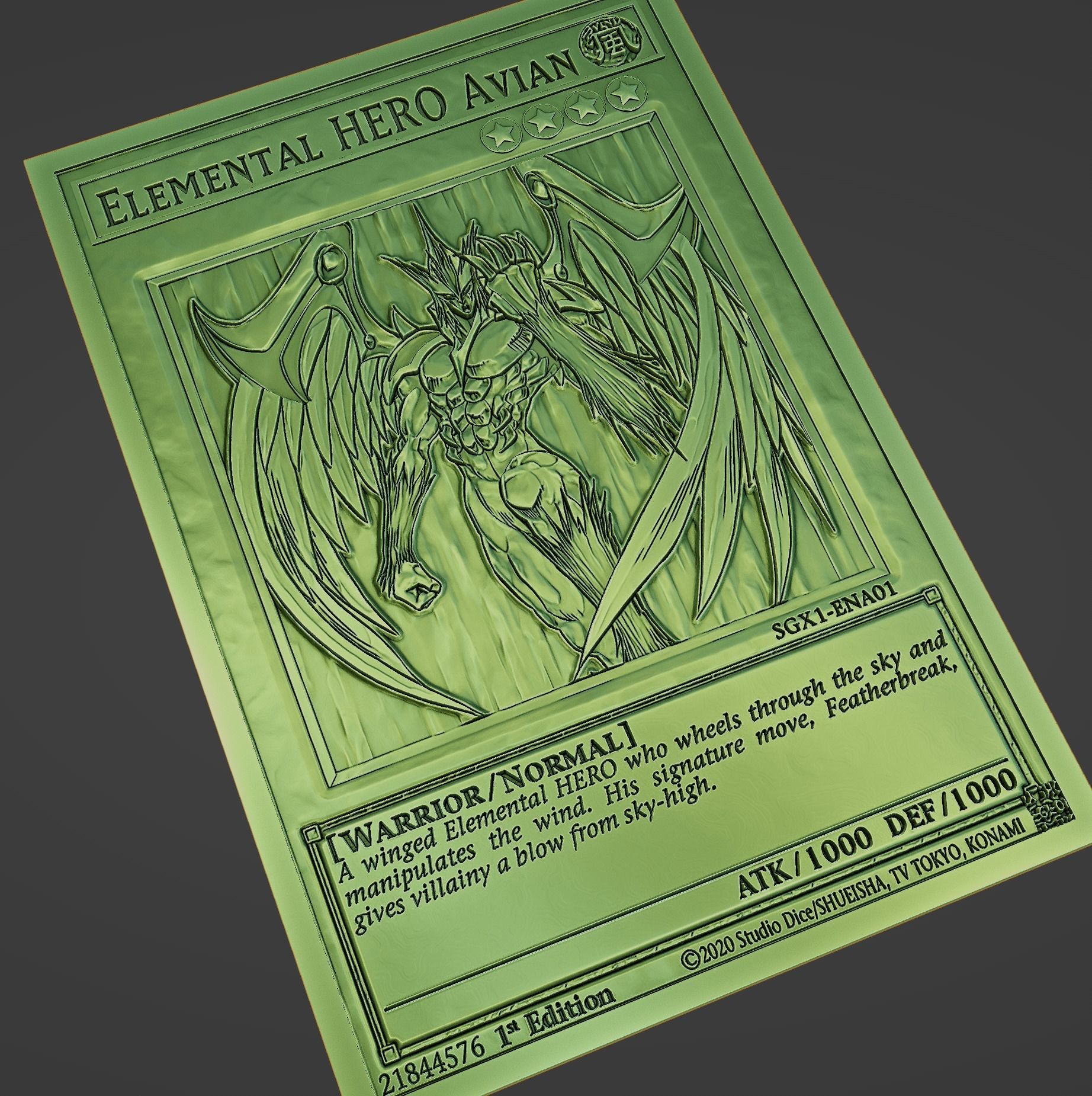 elemental hero avian - yugioh 3D model 3D printable | CGTrader