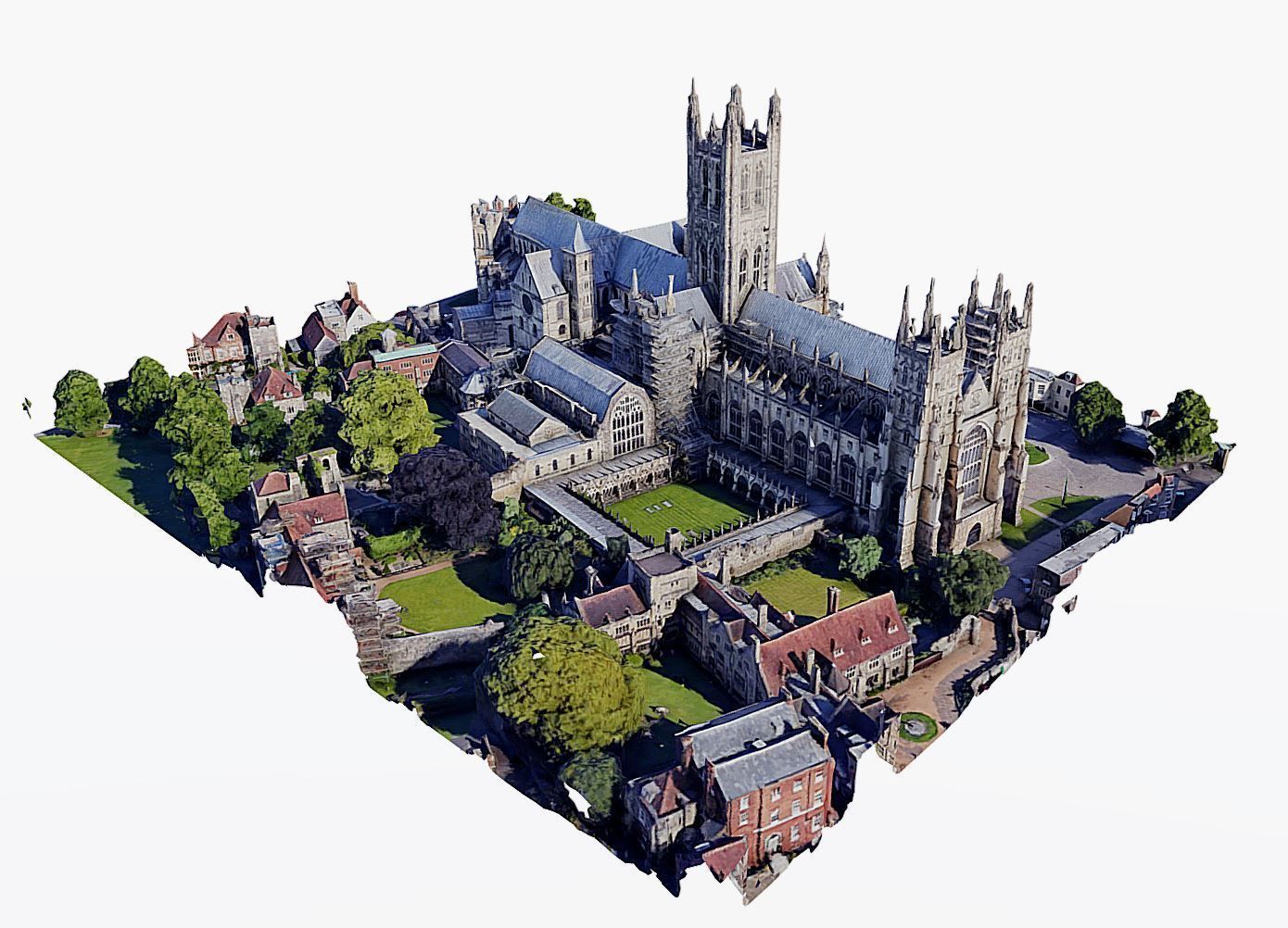 3D model Canterbury Cathedral VR / AR / low-poly | CGTrader