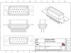 DB15 female connector through hole 3D model | CGTrader