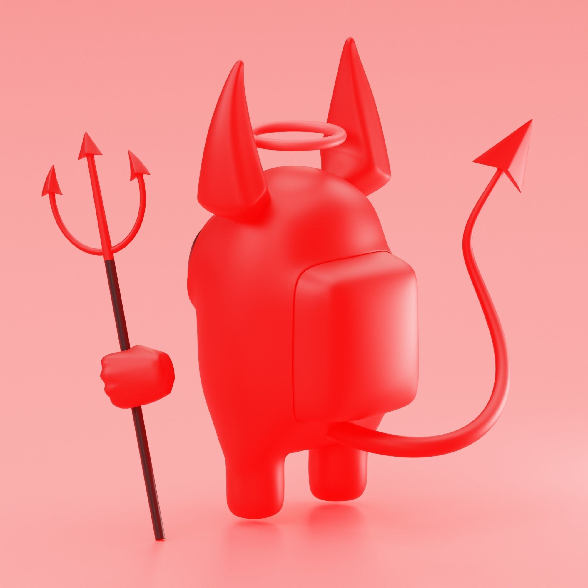 Amongus devil 3D model 3D model | CGTrader