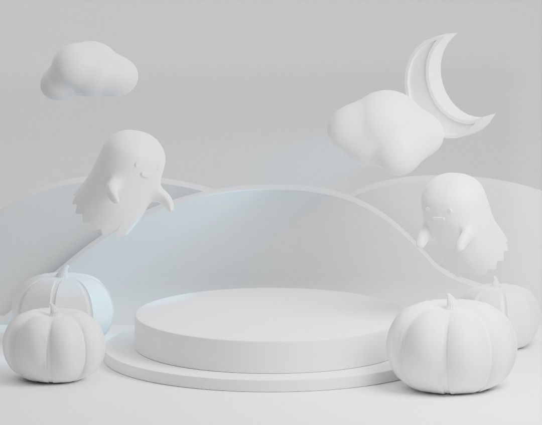 Halloween Podium Includes Lighting Setup 3D model | CGTrader