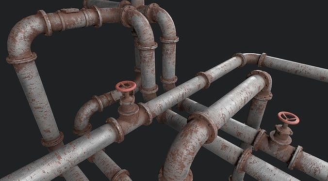 3D model Pipes modular industrial VR / AR / low-poly | CGTrader