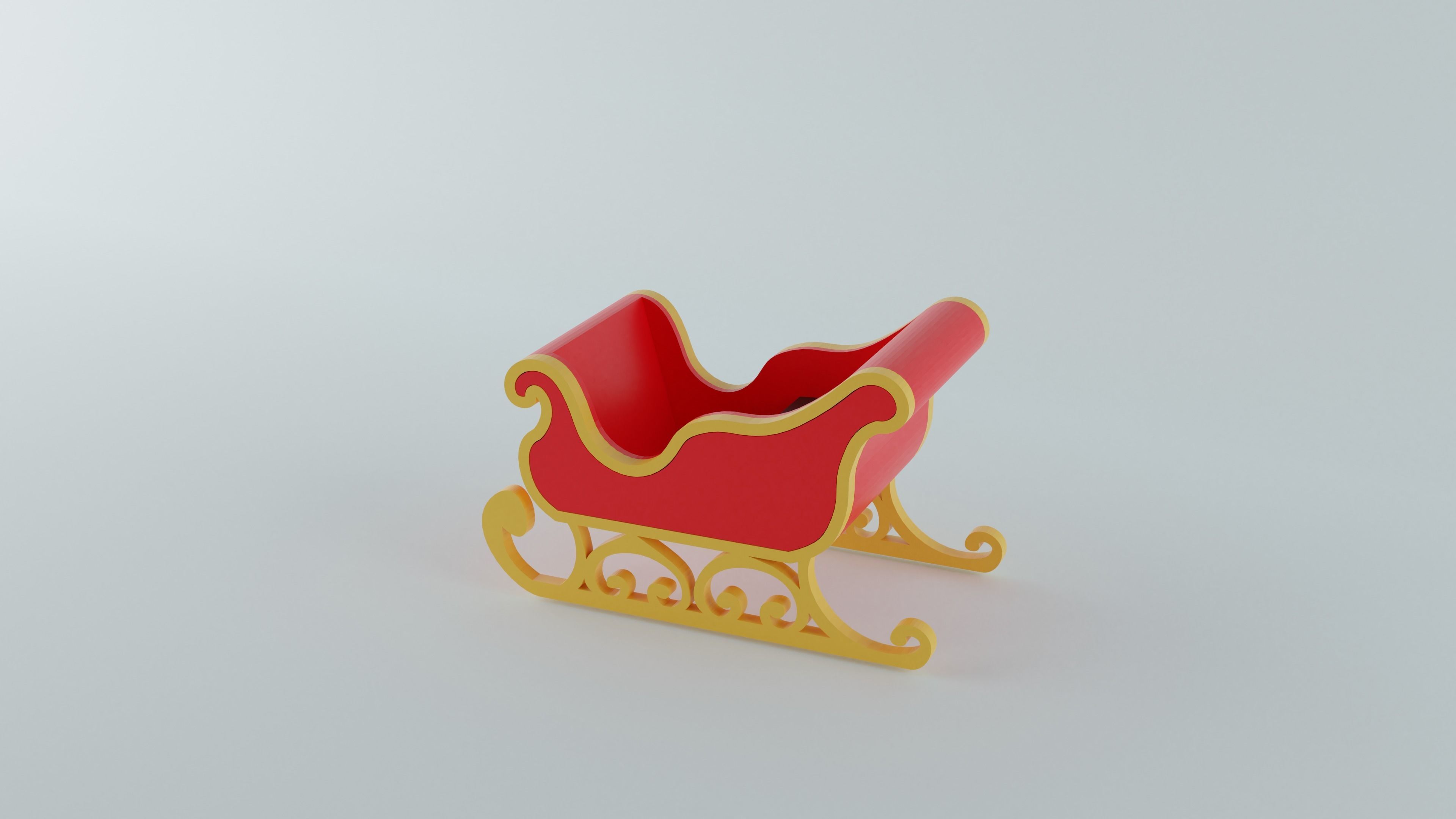 Santa Claus Sleigh 3D model 3D printable | CGTrader