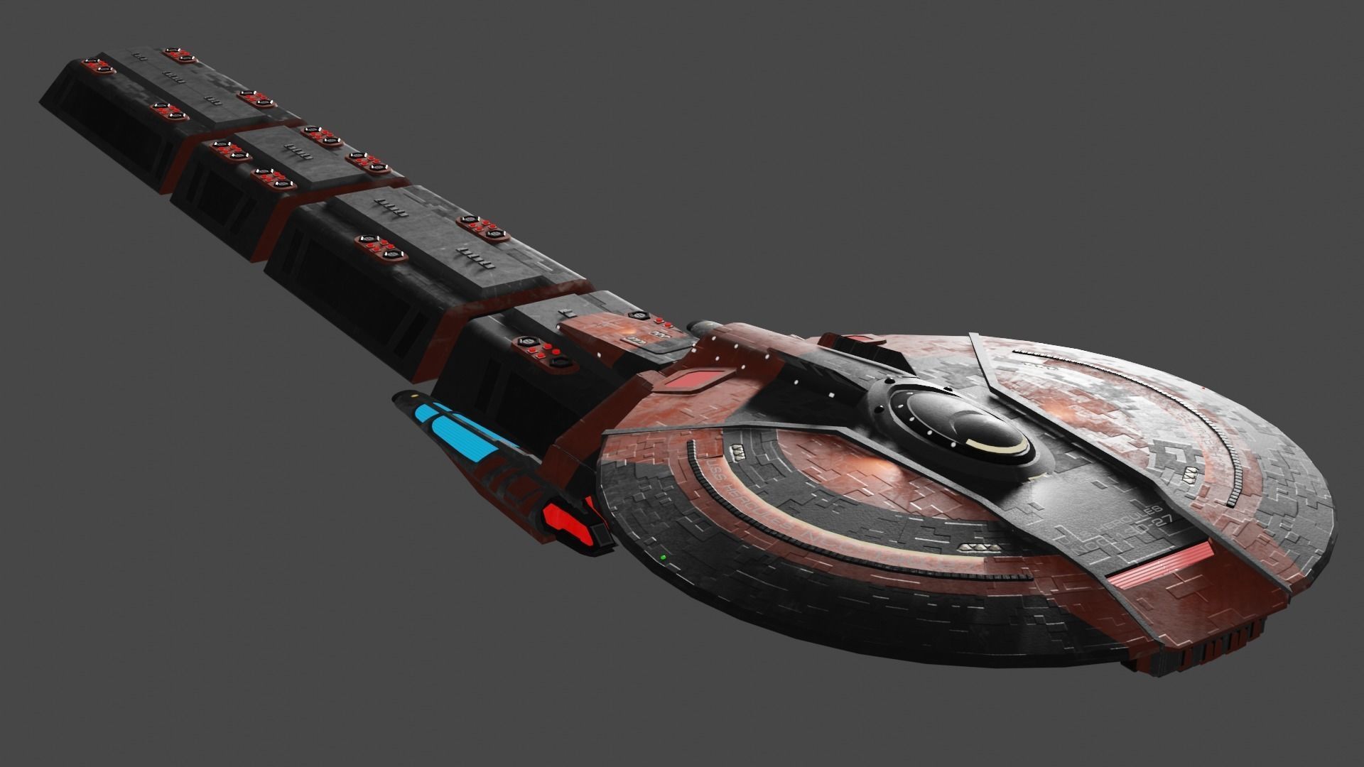 3D model Star Trek Sampson-Class Starship VR / AR / low-poly | CGTrader