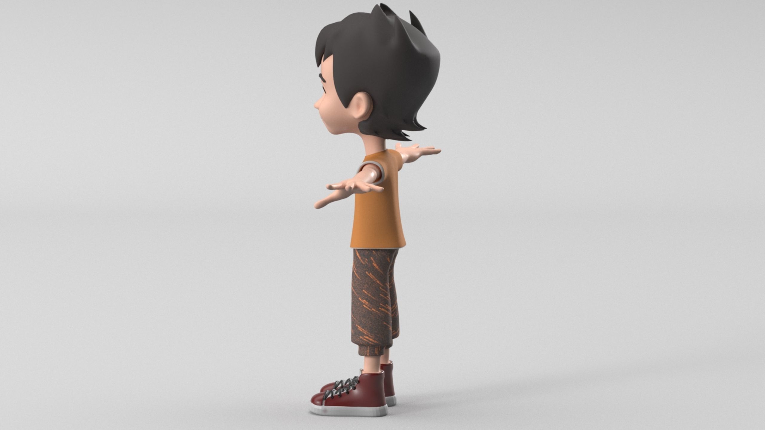 3D model Toon Character - Cartoon Kid Boy - Rigged Blender Unwrapped 4K ...