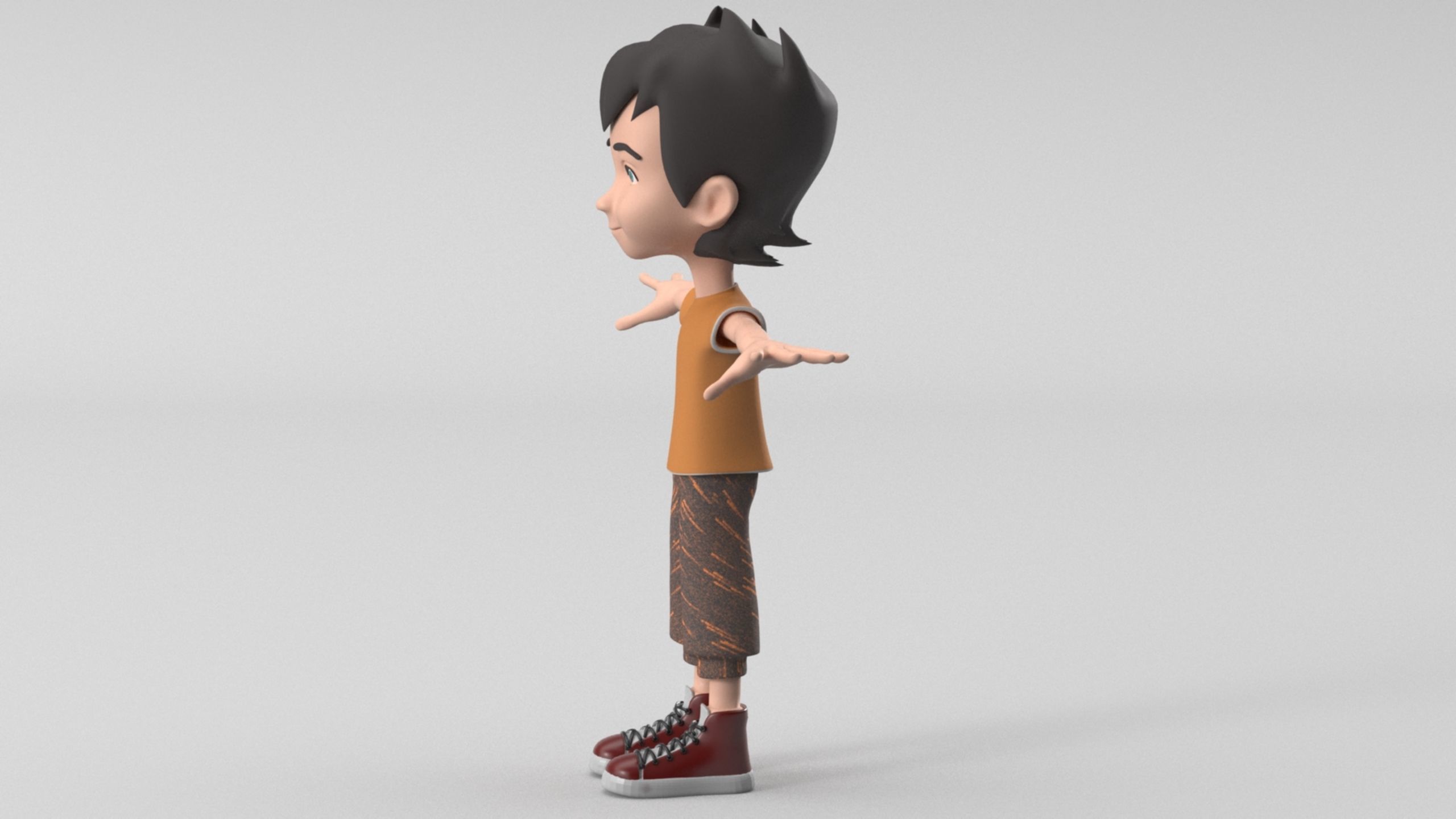 3D model Toon Character - Cartoon Kid Boy - Rigged Blender Unwrapped 4K ...