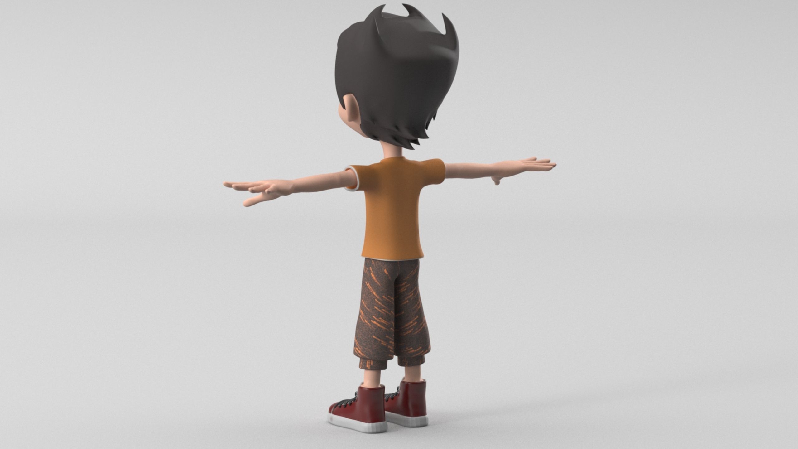 3D model Toon Character - Cartoon Kid Boy - Rigged Blender Unwrapped 4K ...