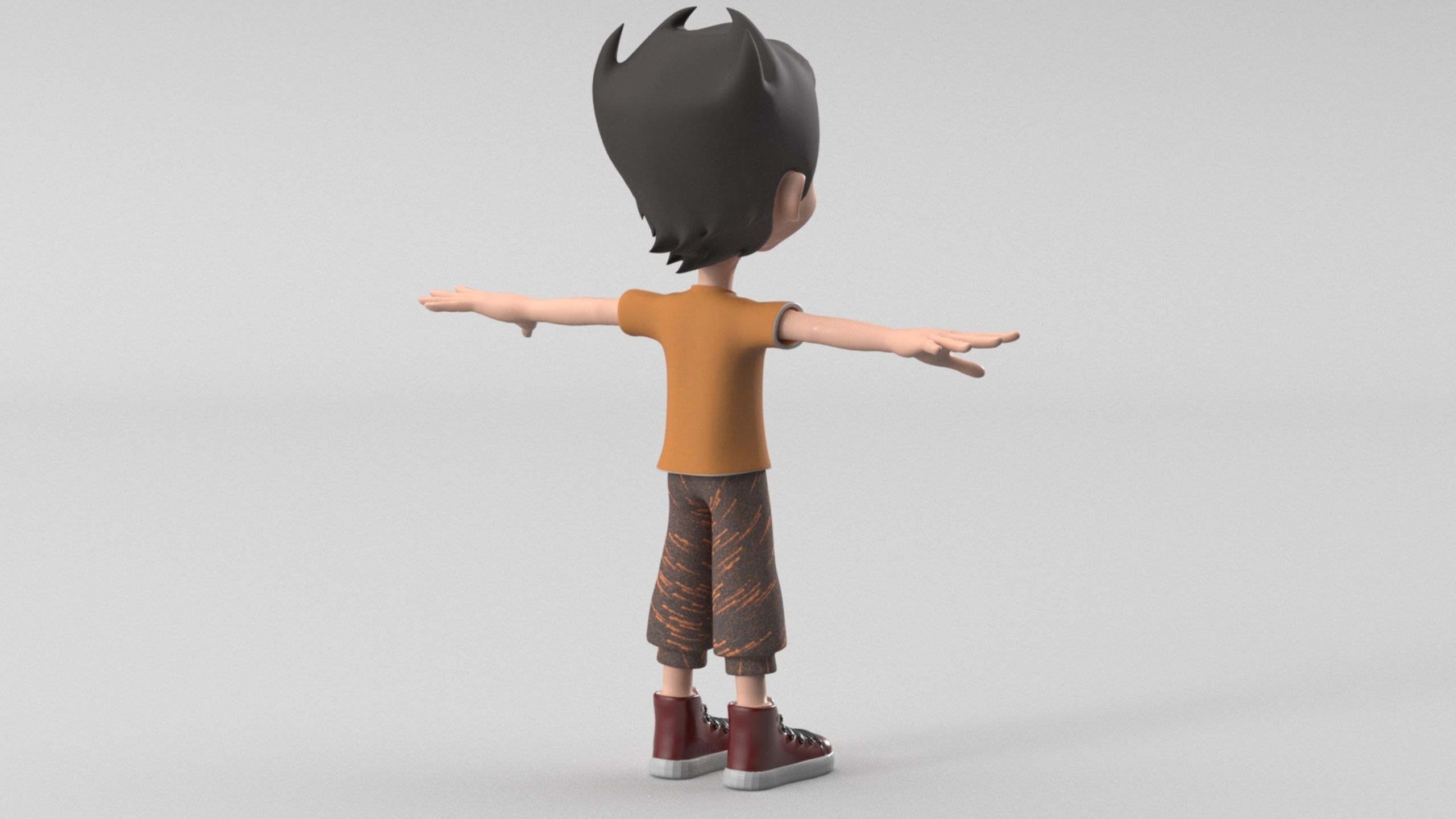 3D model Toon Character - Cartoon Kid Boy - Rigged Blender Unwrapped 4K ...