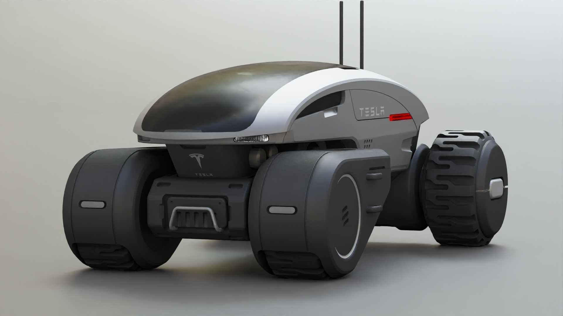 TESLA MARS ROVER RIGGED 3D model rigged | CGTrader