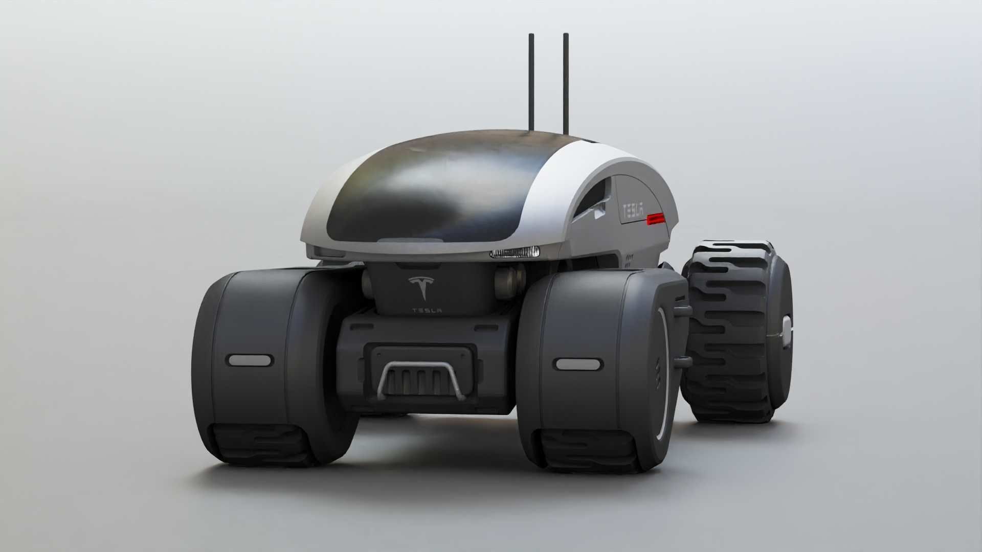 TESLA MARS ROVER RIGGED 3D model rigged | CGTrader