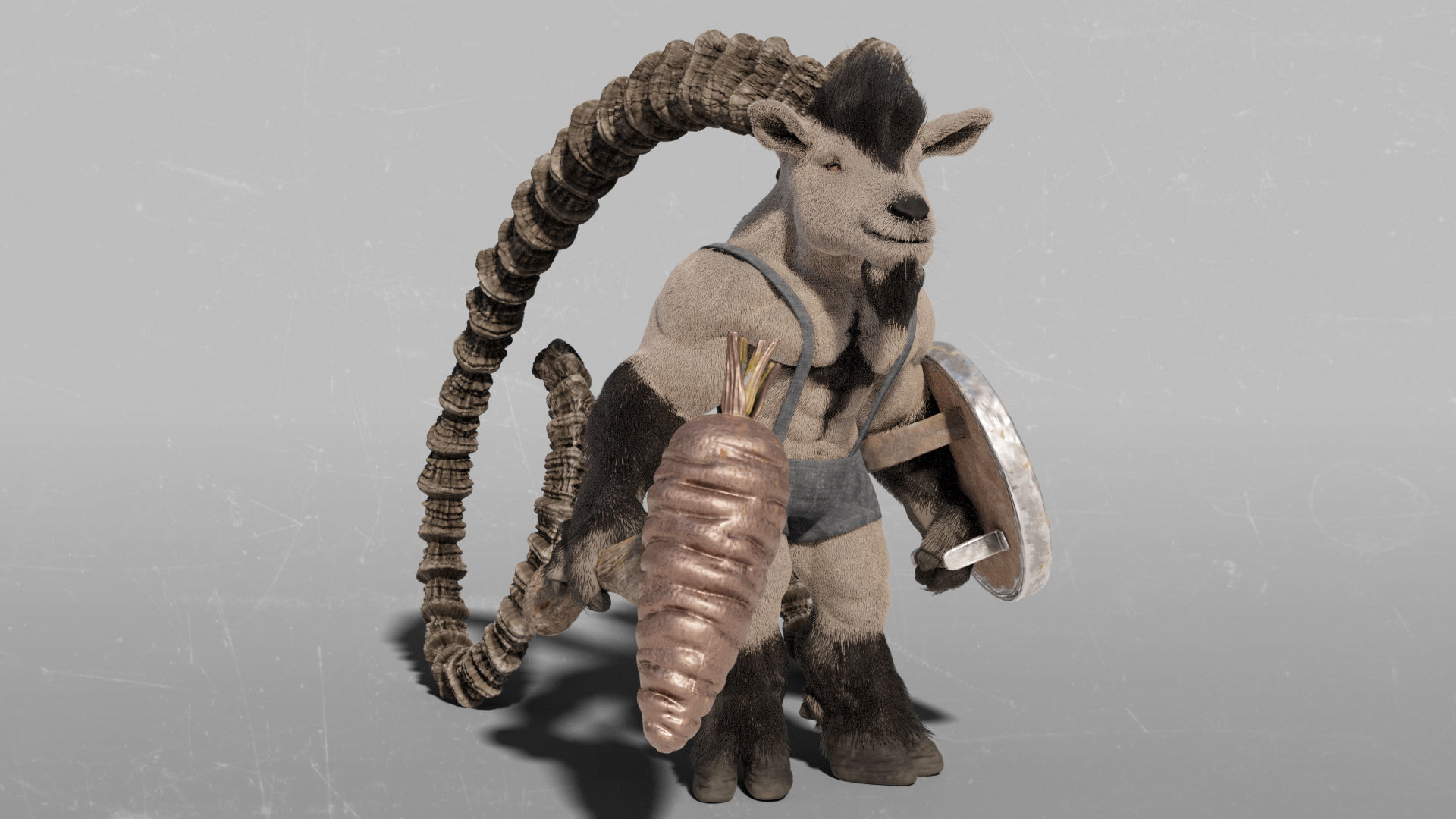 Goat Warrior in high poly 3D model | CGTrader