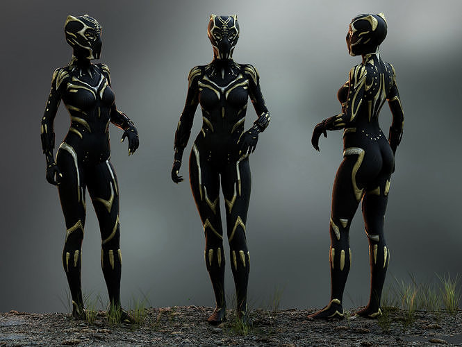 3D model Black Panther Shuri VR / AR / low-poly rigged | CGTrader