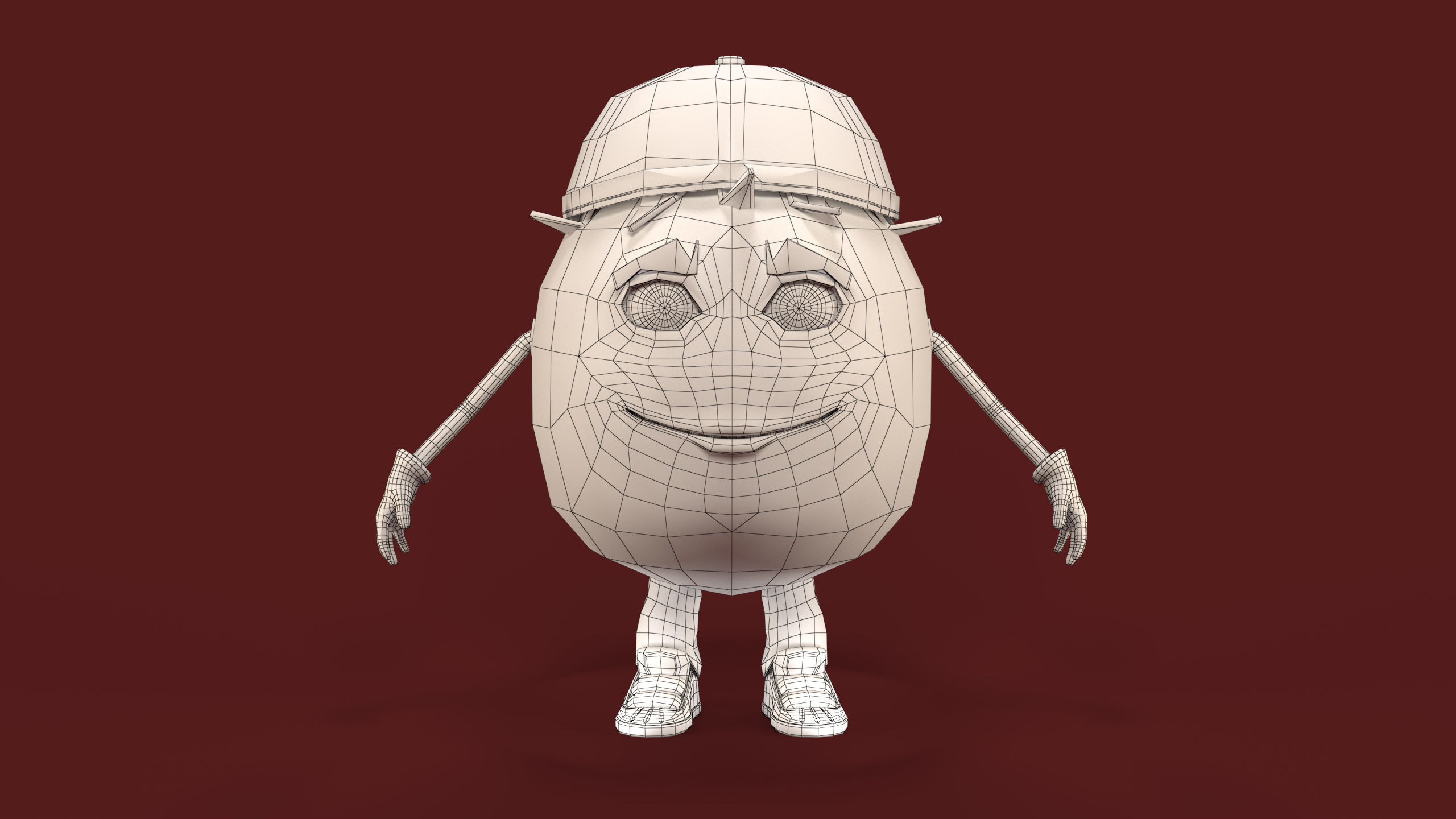 Cartoon food tomato man 3D model rigged | CGTrader