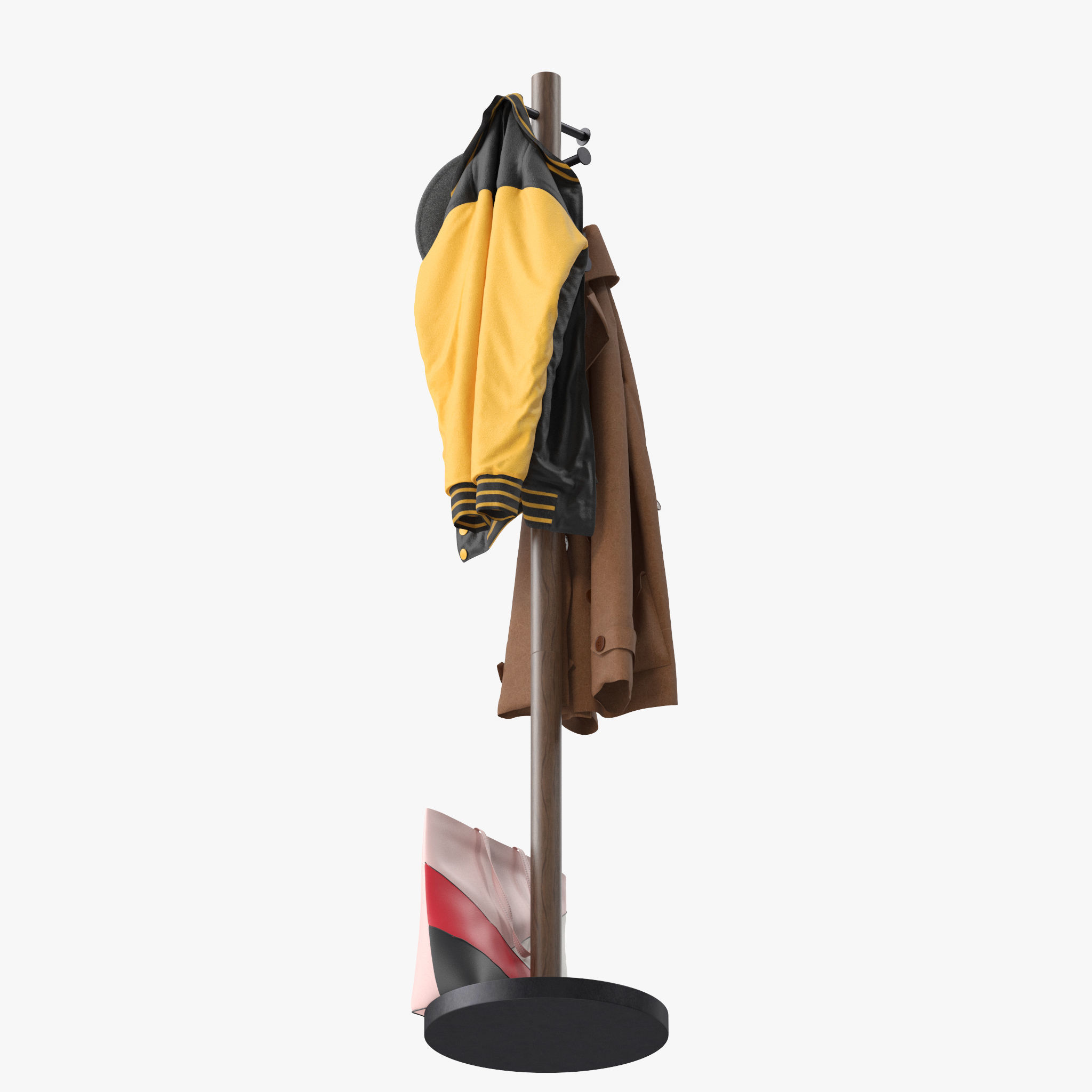 Pillar Coat Rack 3D model | CGTrader