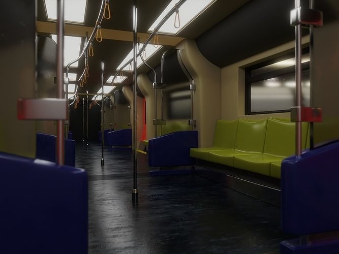 Metro Train Interiors 3D model | CGTrader