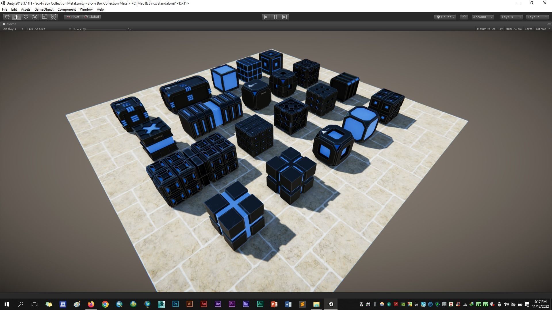 3D model Sic-Fi Box Collection Metal VR / AR / low-poly | CGTrader
