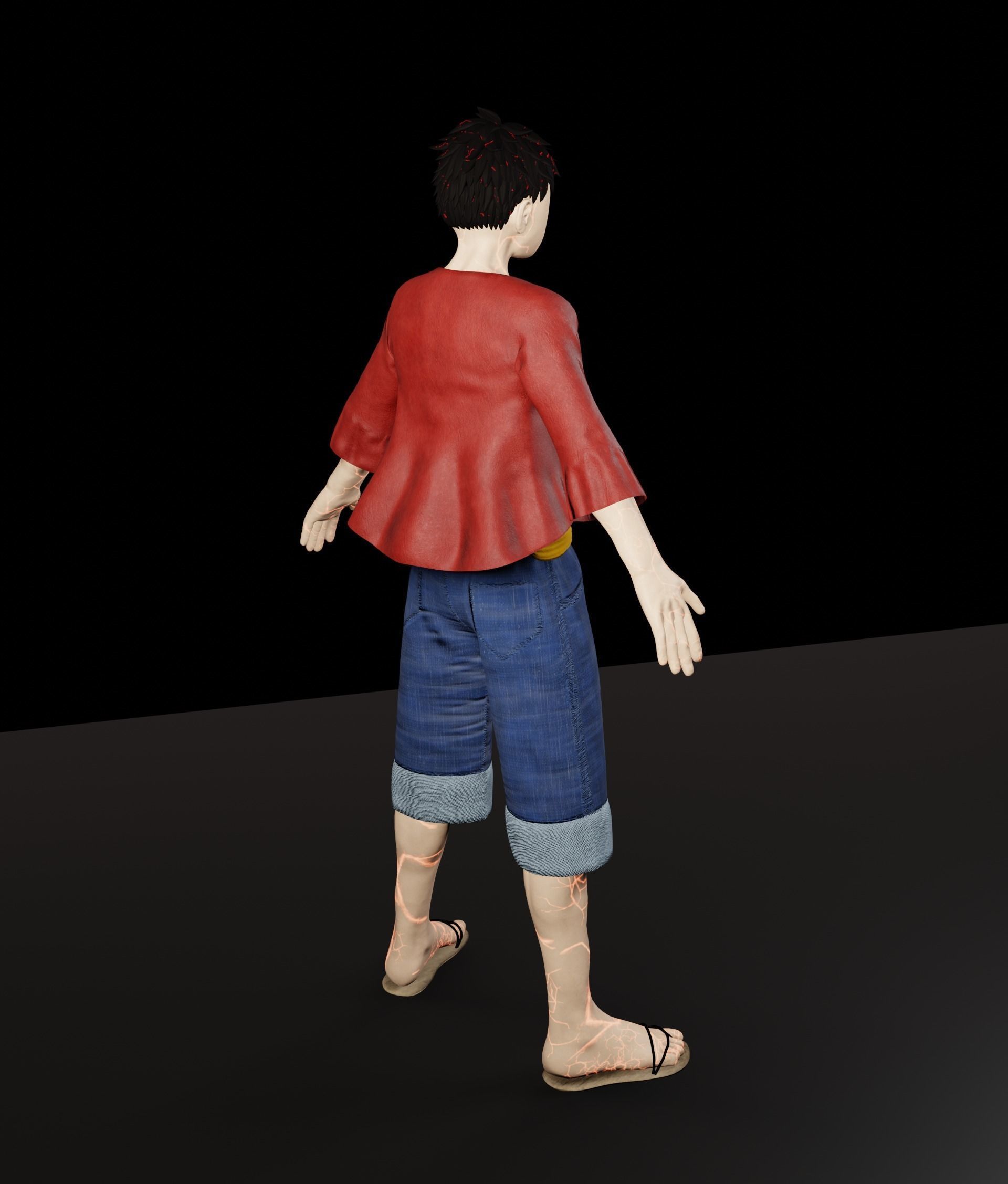 Monkey D Luffy - Fan Art 3D model rigged | CGTrader