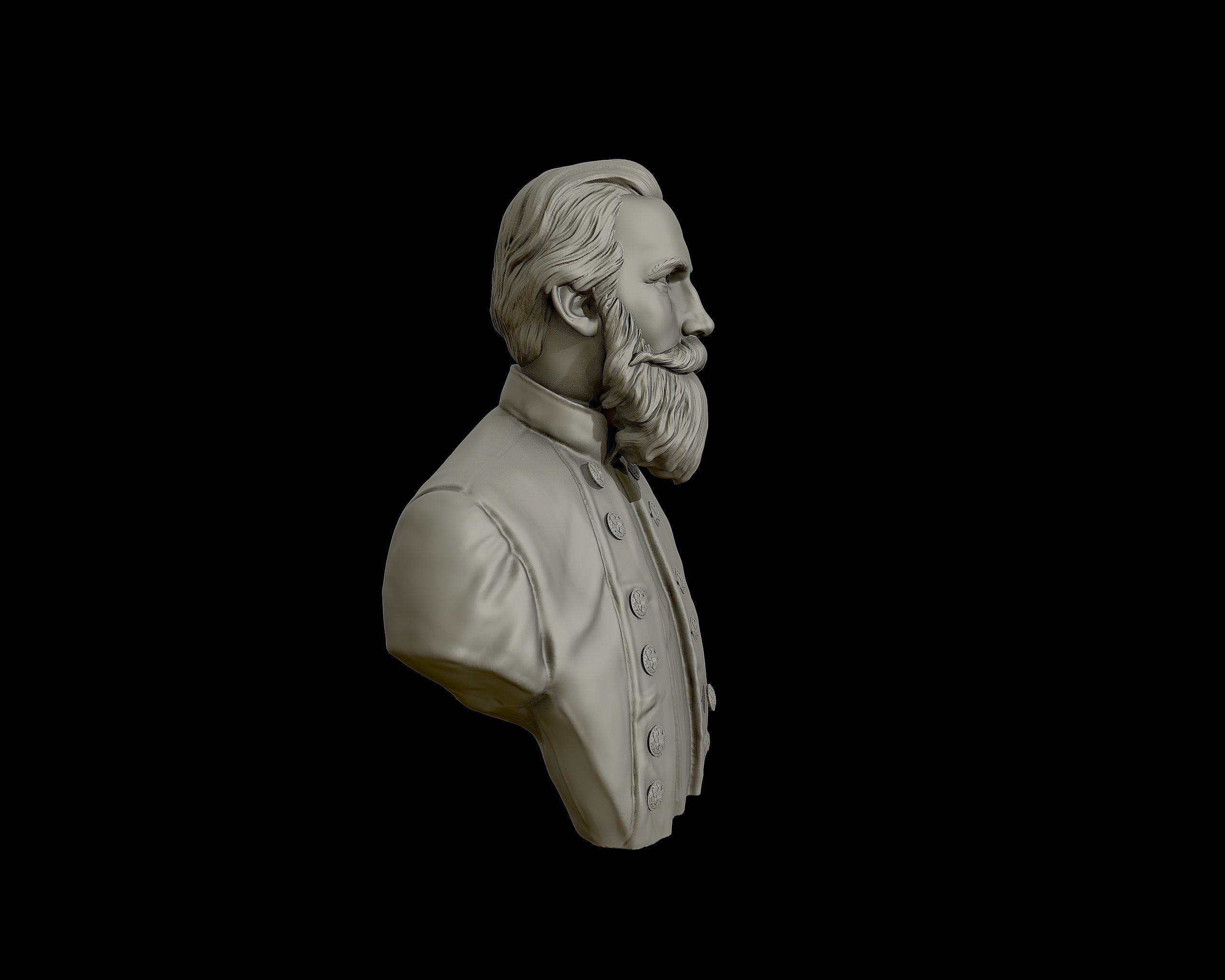 General James Ewell Brown Stuart bust sculpture 3D model 3D printable ...