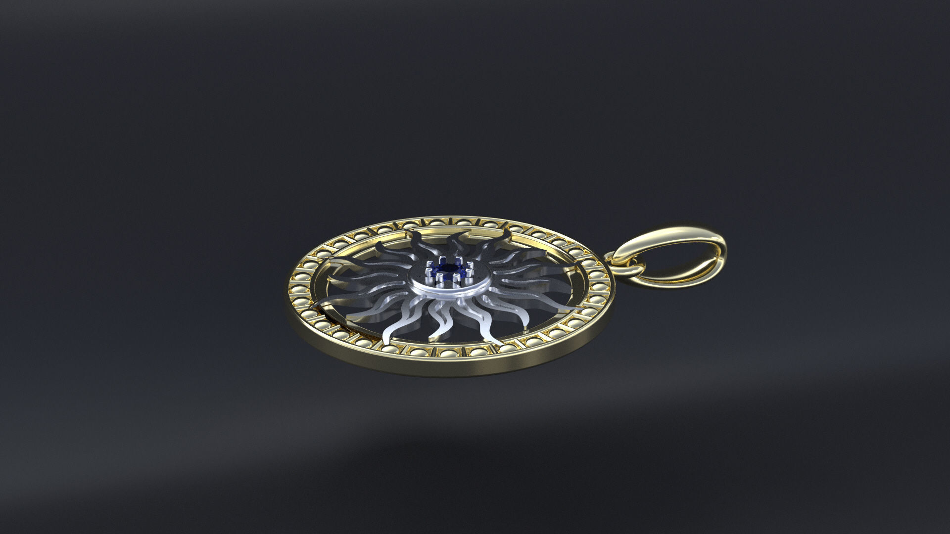 Pendant with the Symbol of the Sun cnc model or 3D print model 3D model ...