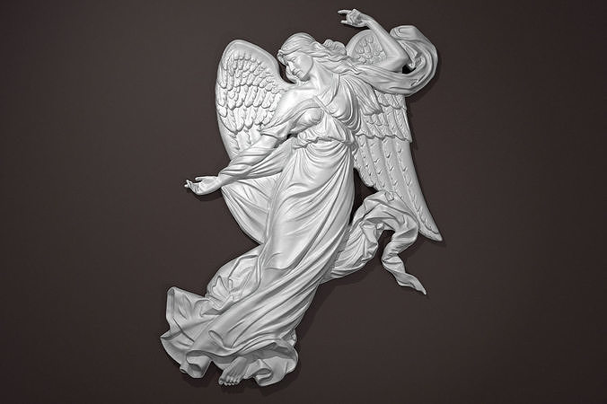 Angel relief 3D model 3D printable | CGTrader
