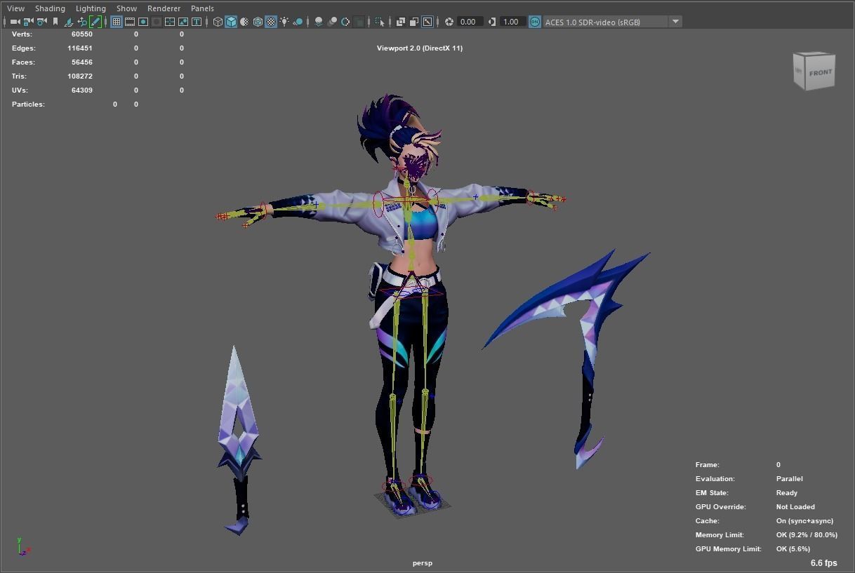 League of Legends - KDA ALL OUT Akali RIGGED 3D model rigged | CGTrader
