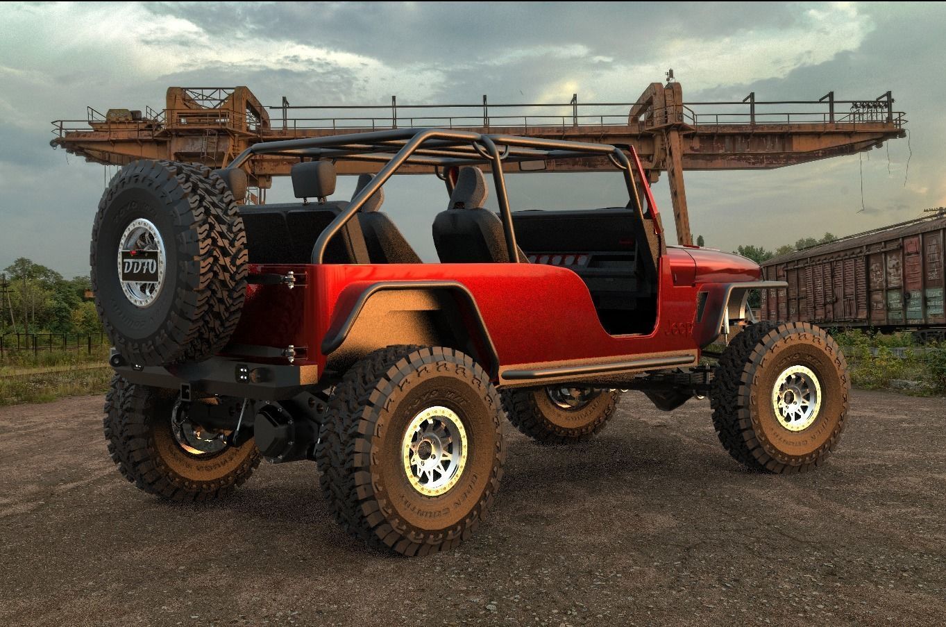 Jeep CJ5 Extended Cab 3D model | CGTrader