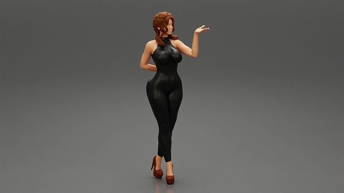 Beautiful Young Woman With Perfect Body Wearing Bodysuit 3D model 3D ...