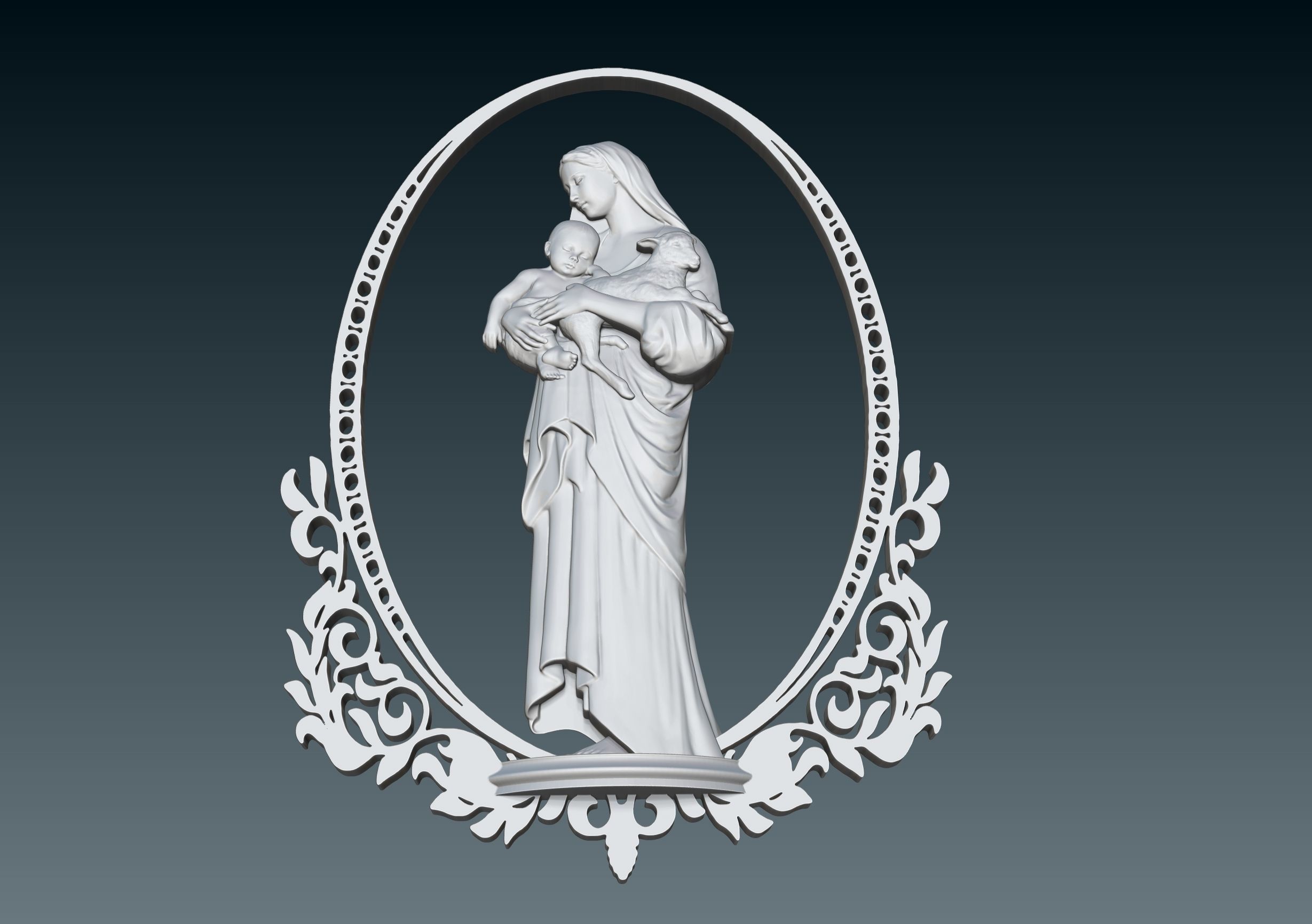 Virgin Mary 3D model 3D printable | CGTrader