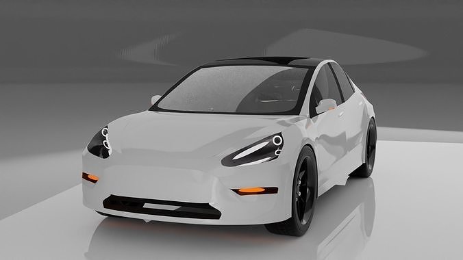tesla model 3 electric car 3D model | CGTrader