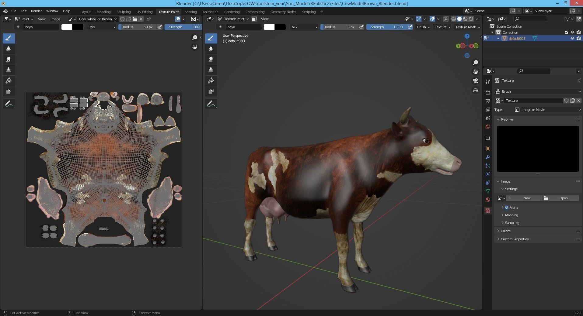 Low Poly Cow Collection - 3 Cow Models - 4K - Unwrapped VR / AR / low-poly | CGTrader