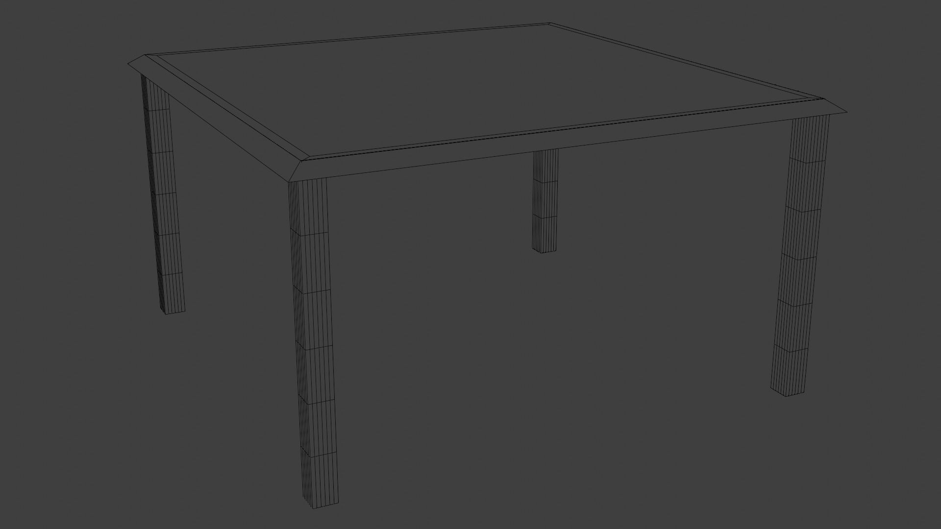 3D model Stylized Table with gold frame and glass PBR Low Poly VR / AR ...