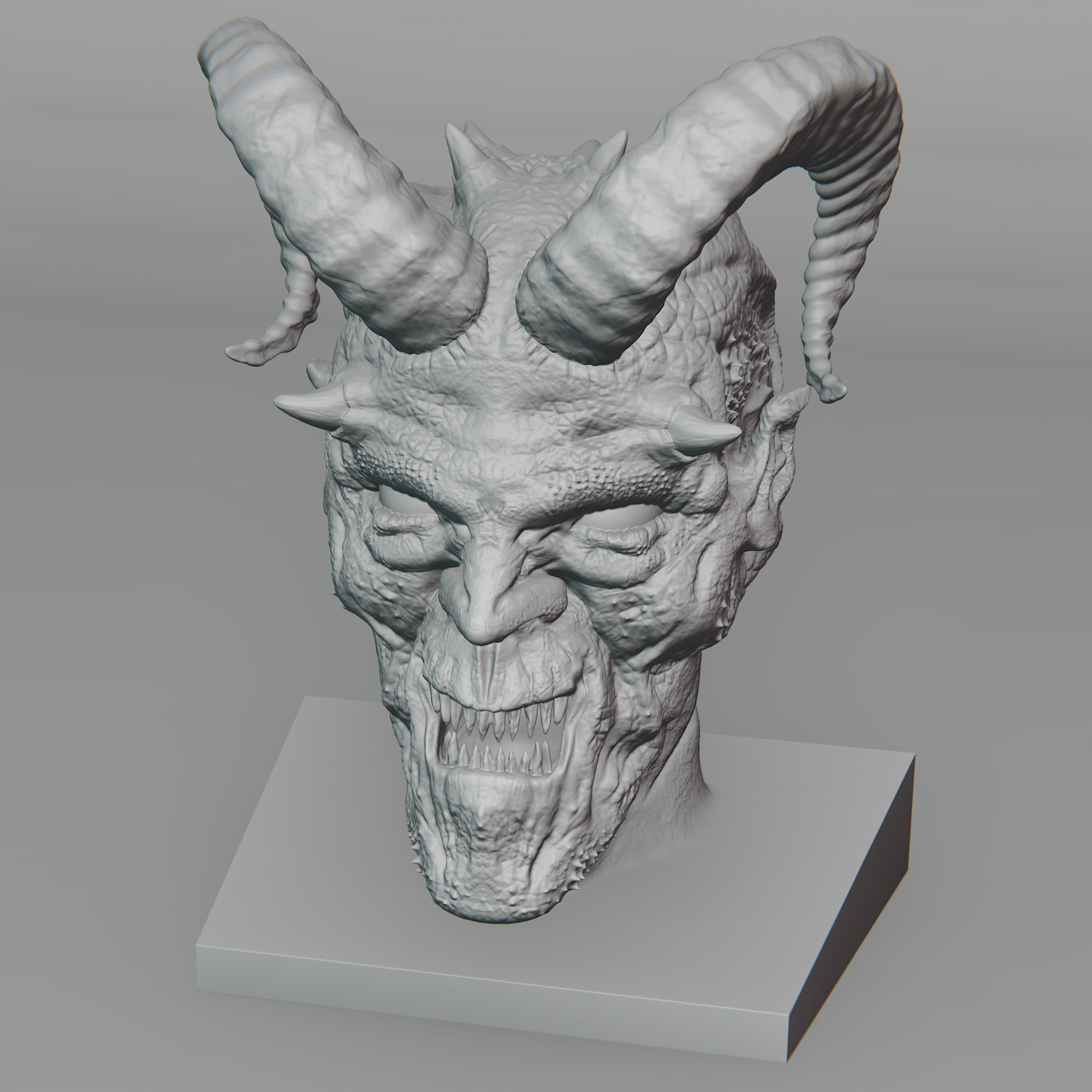 Demon statue 3D model | CGTrader