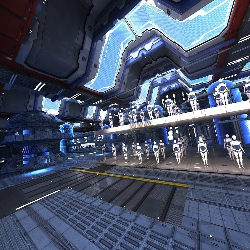 Sci Fi Factory Interior 3D model | CGTrader
