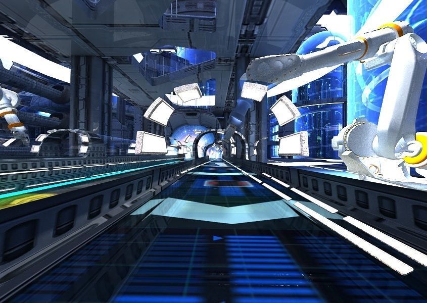 Sci Fi Factory Interior 3D model | CGTrader