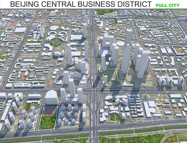 3D model Beijing Central Business District VR / AR / low-poly | CGTrader