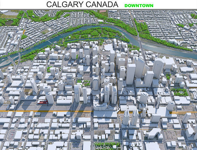 3D model Calgary Downtown Canada VR / AR / low-poly | CGTrader